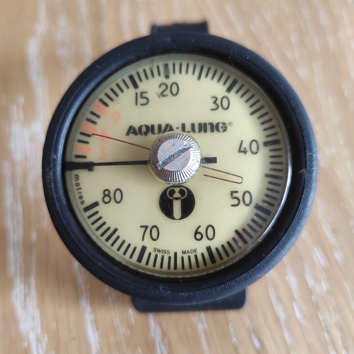 Vintage Jumbo Aqualung Swiss Gauge Scuba Compass Spirotecnique Diver ...