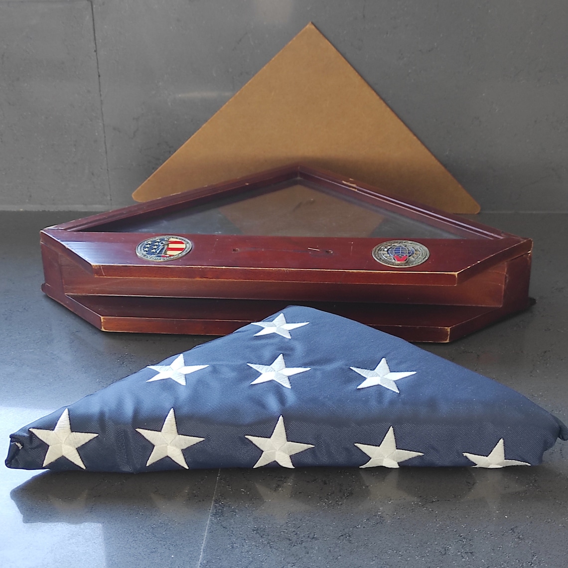 Vintage Memorial Flag and Display Case American Flag - Etsy