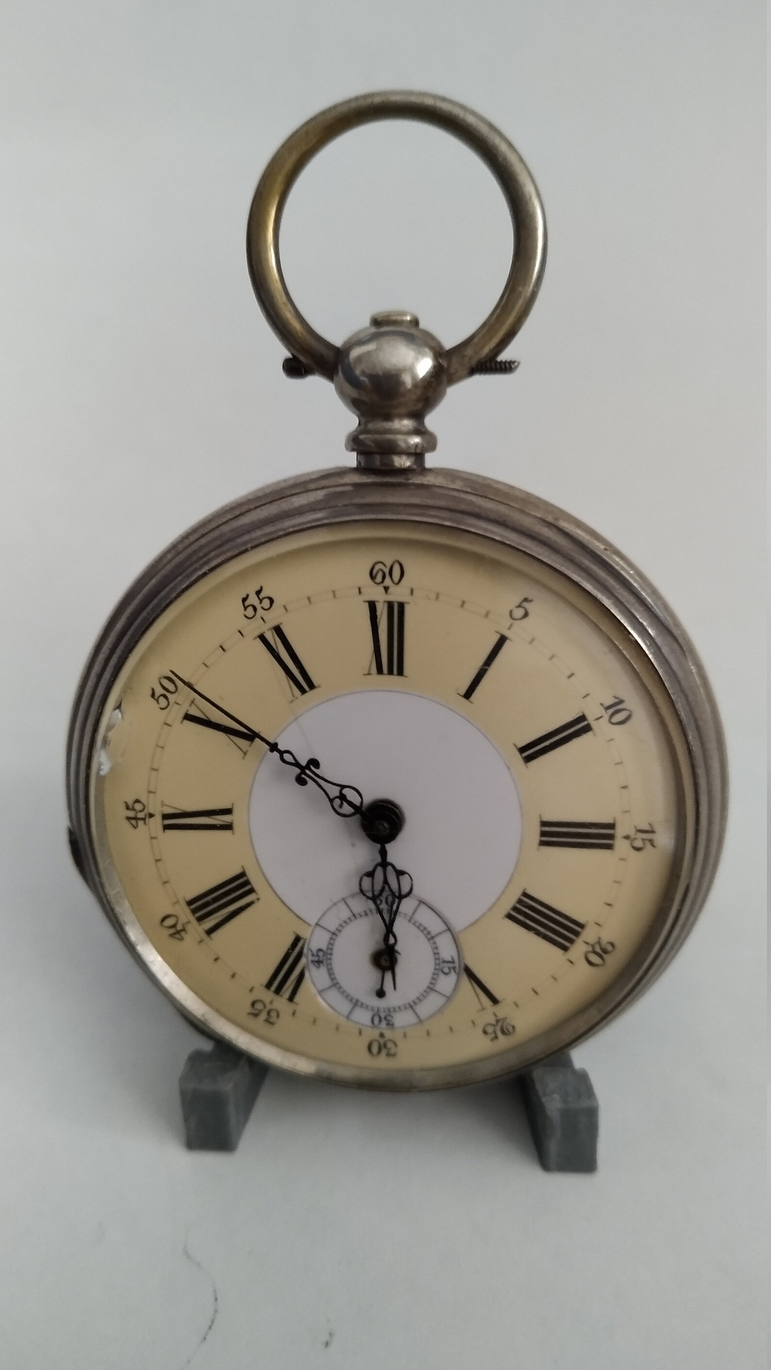 Antique Pocket Watch, Dial Porcelain , Manual Winding , Mechanical ...