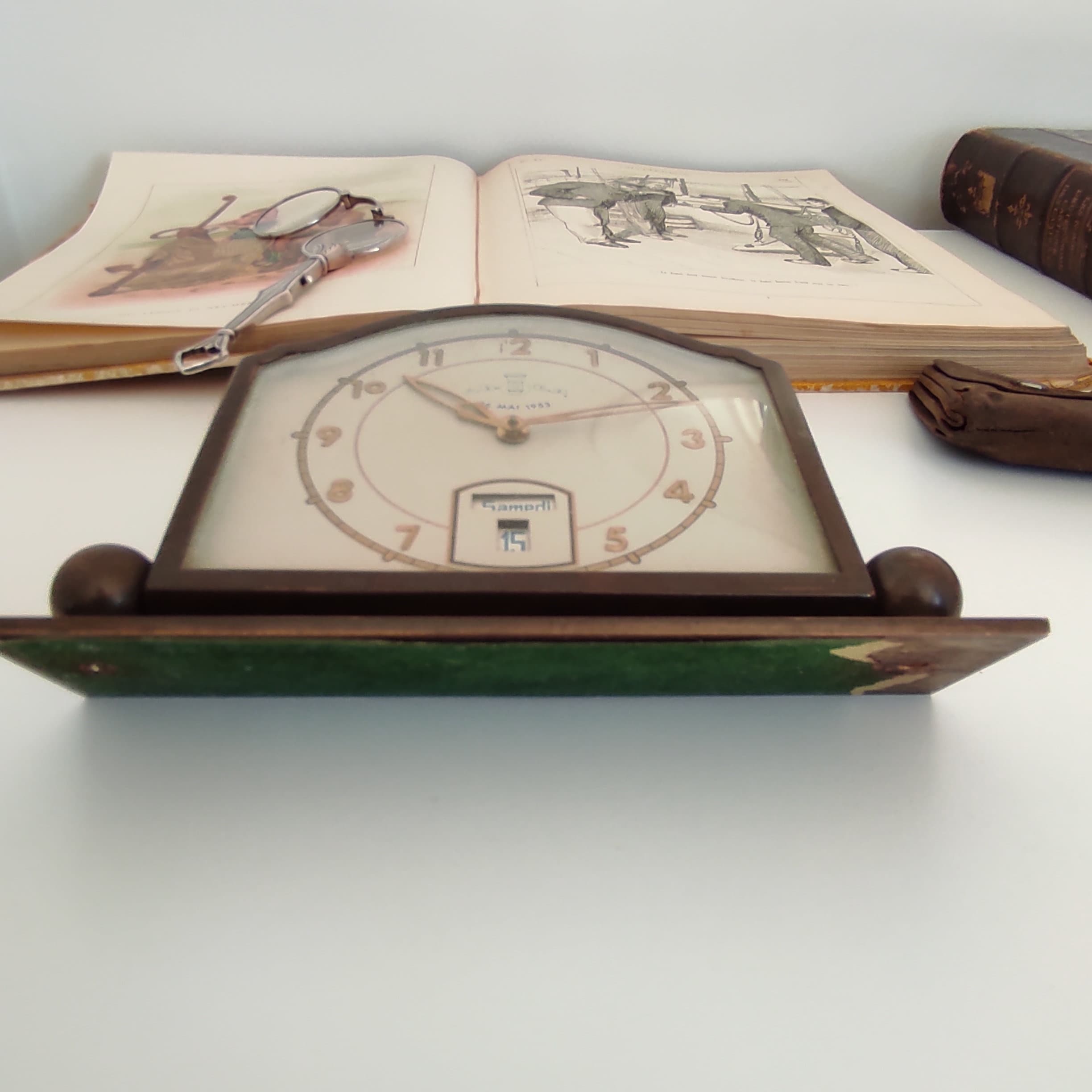 Brass Desk Clock Tabletop Clock Wind up Mechanical - Etsy