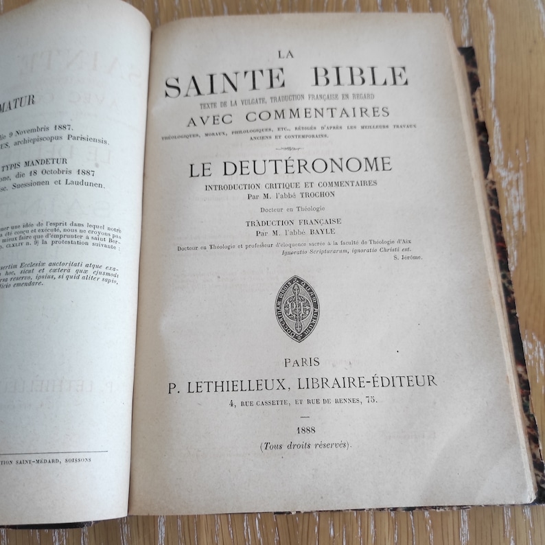 Antique Holy Bible 1887 Religious Book Old Testament - Etsy