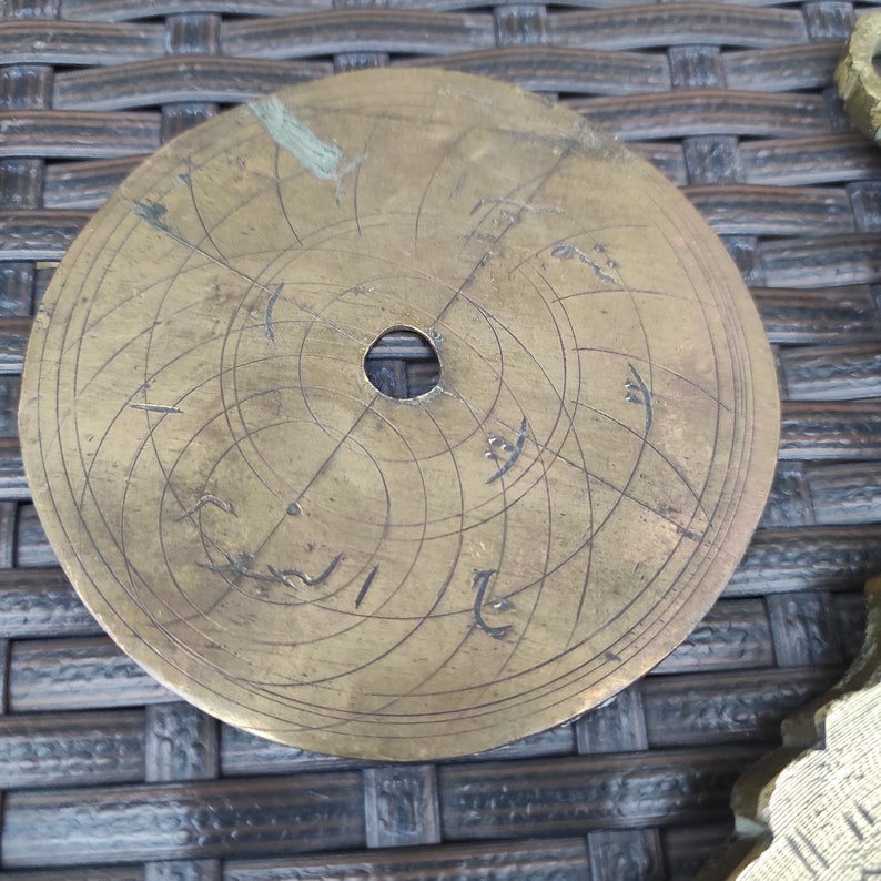 Vintage Ottoman Astrolabe, Navigation Maritime, Astrological Calendar ...