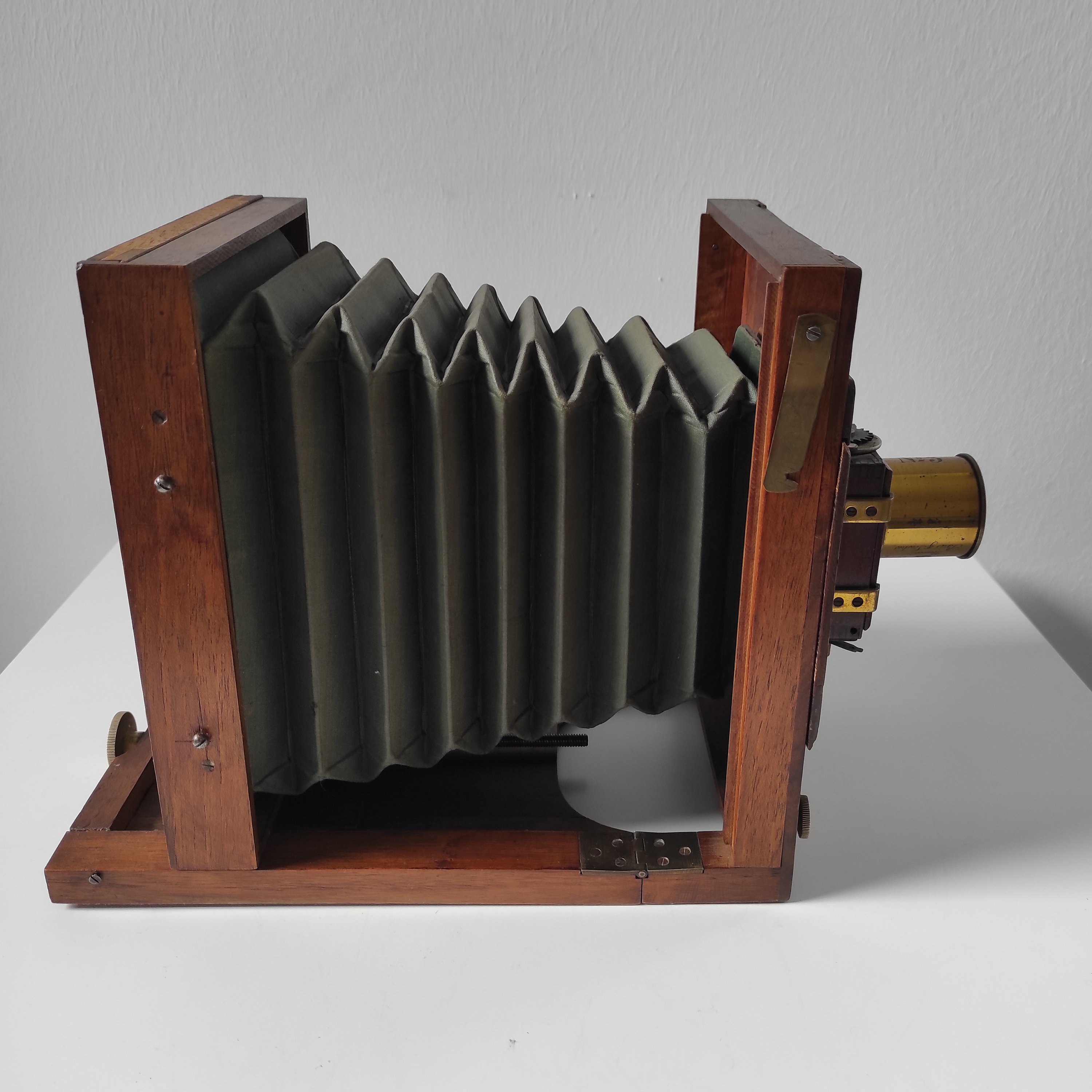 Wooden Large Format Camera, Bellow Camera, Tailboard, Brass Lens Derogy ...