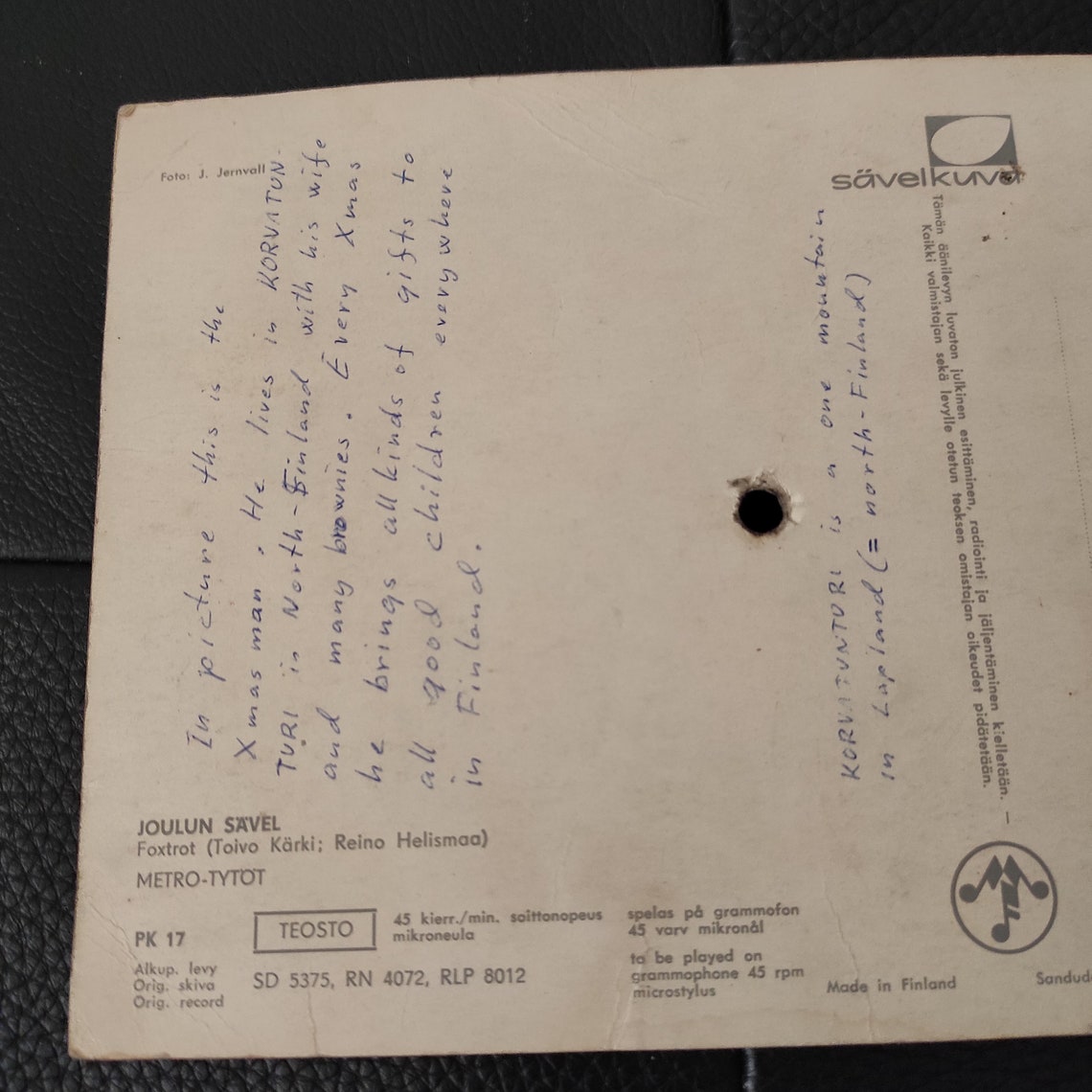 Vinyl Postcard, Postcard Record, 45 Records, New Year Card, Xmas Man - Etsy