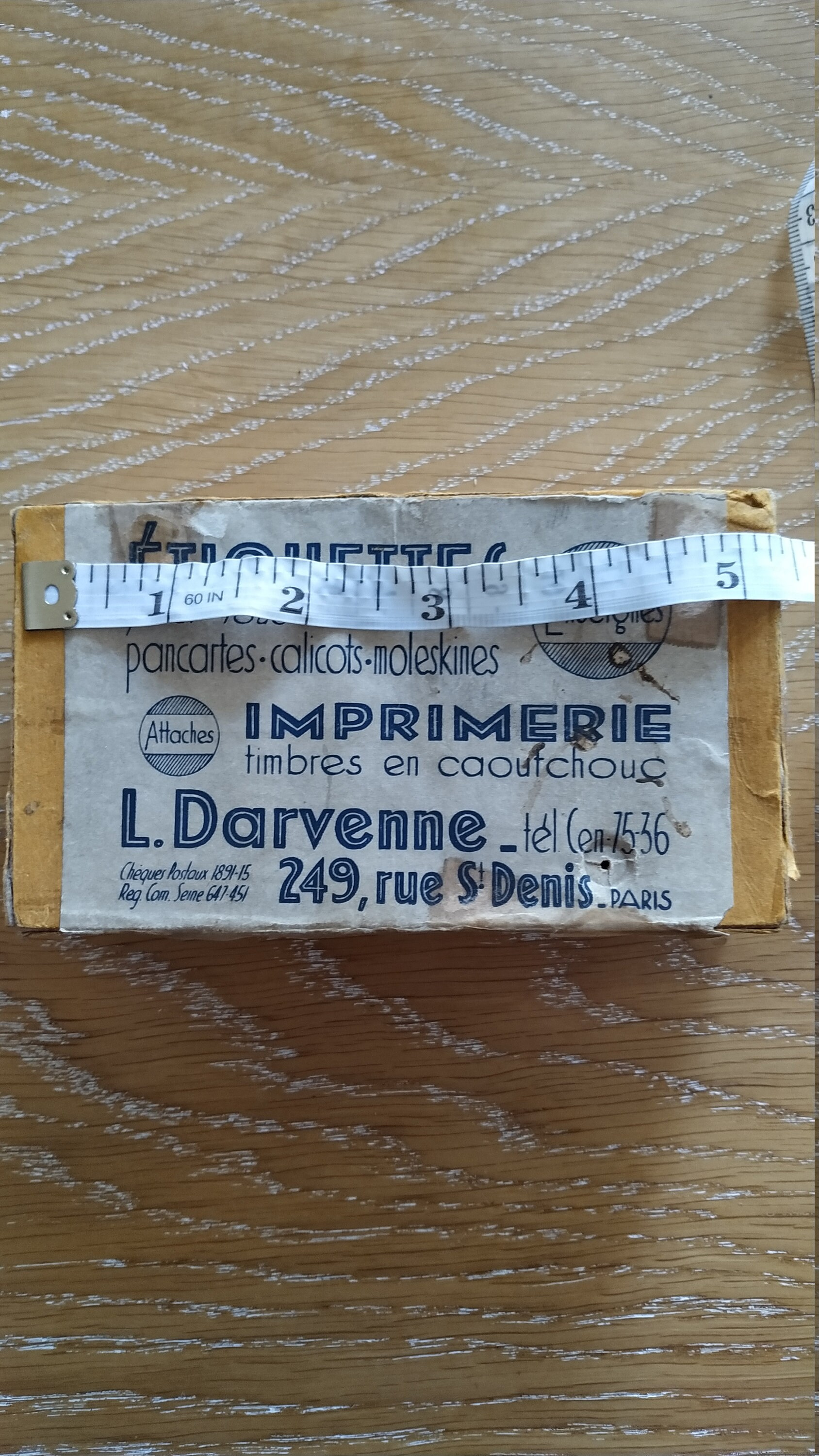 Vintage Antique French Cardboard Box-vintage Box With Print - Etsy
