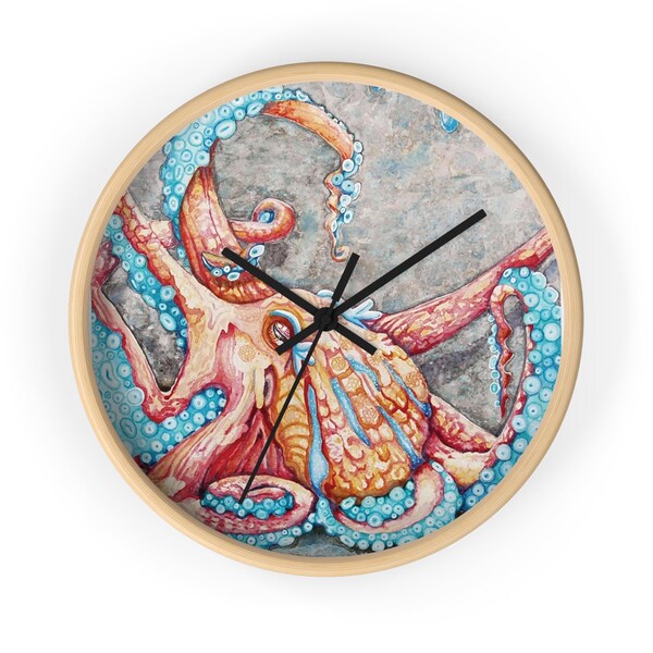 Octopus Wall Clock - Etsy