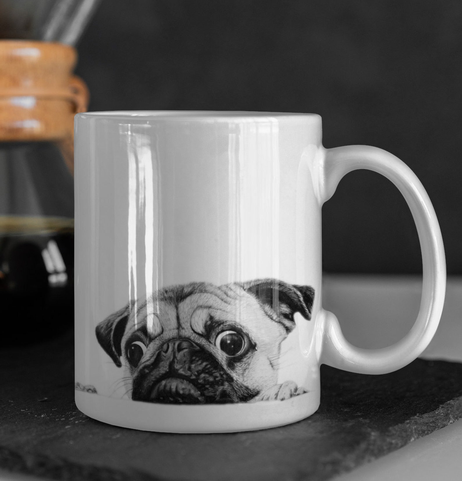 Cute Pug Mug, Pug Gift, Dogs Gifts, for Her, BFF, Kids Valentine Gift ...