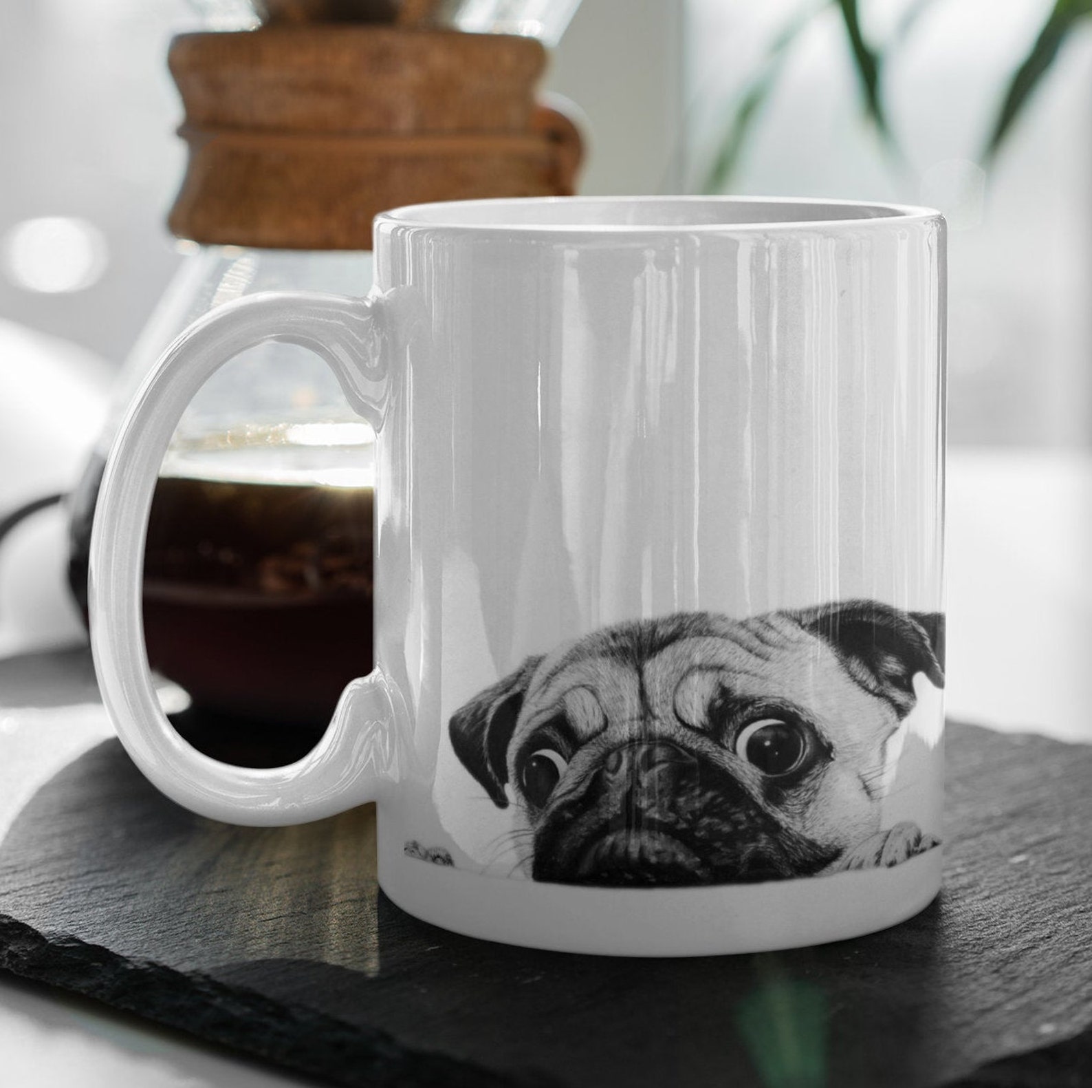 Cute Pug Mug, Pug Gift, Dogs Gifts, for Her, BFF, Kids Valentine Gift ...