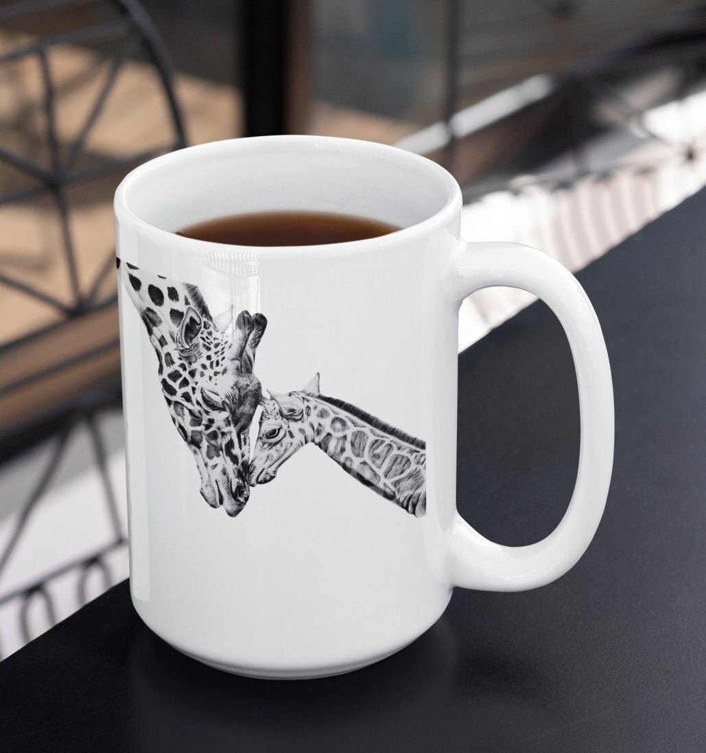Giraffe Mug Giraffe Gift Giraffe Baby Valentines Present - Etsy