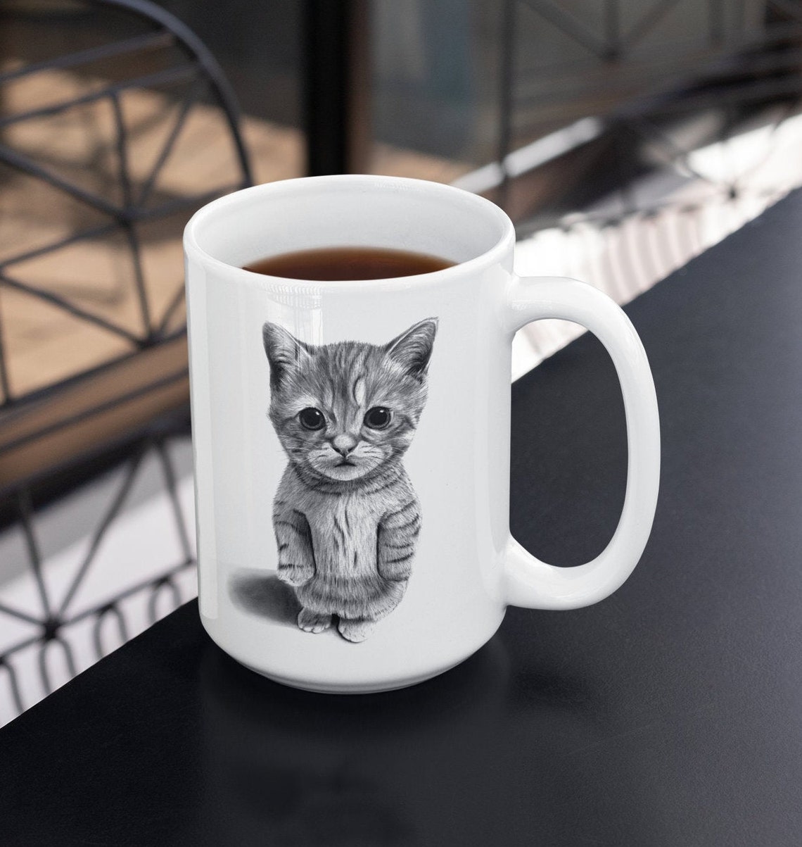 Cat Mug, Cute Cat Mug, Cat Portrait, Cat Coffee Mug, Cat Lover Gift ...