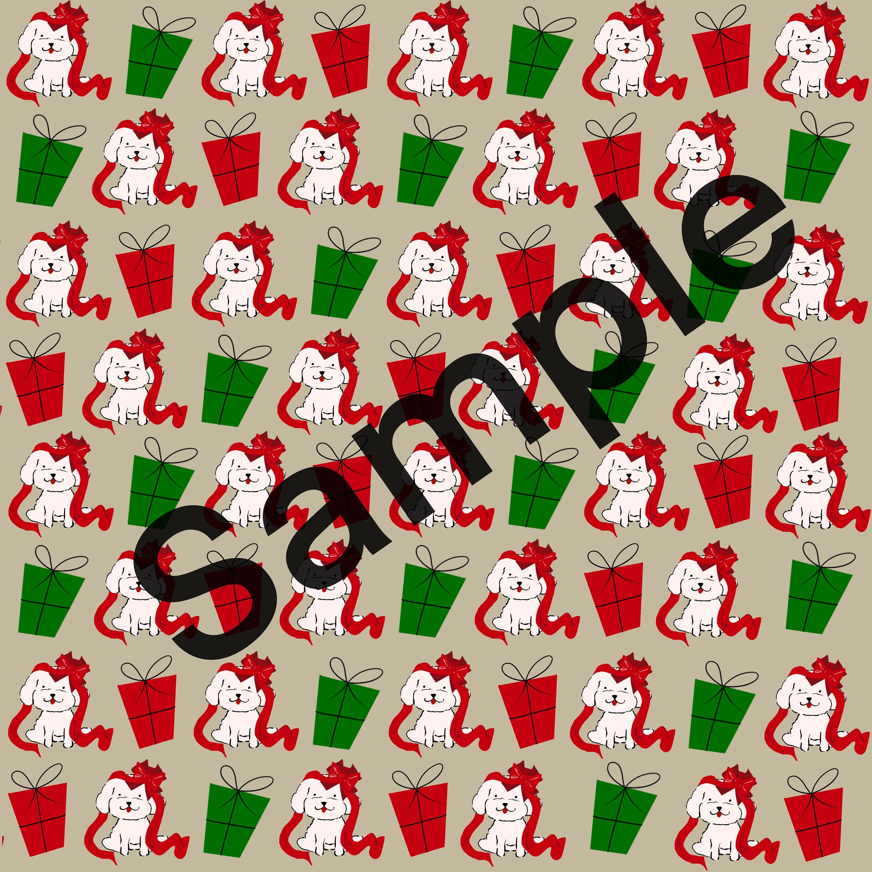 Christmas DOG Digital Paper Digital Paper Pack Seamless | Etsy