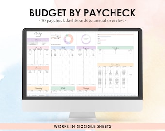 Ultimate Budget by Paycheck Spreadsheet Google Sheets Budget Template ...