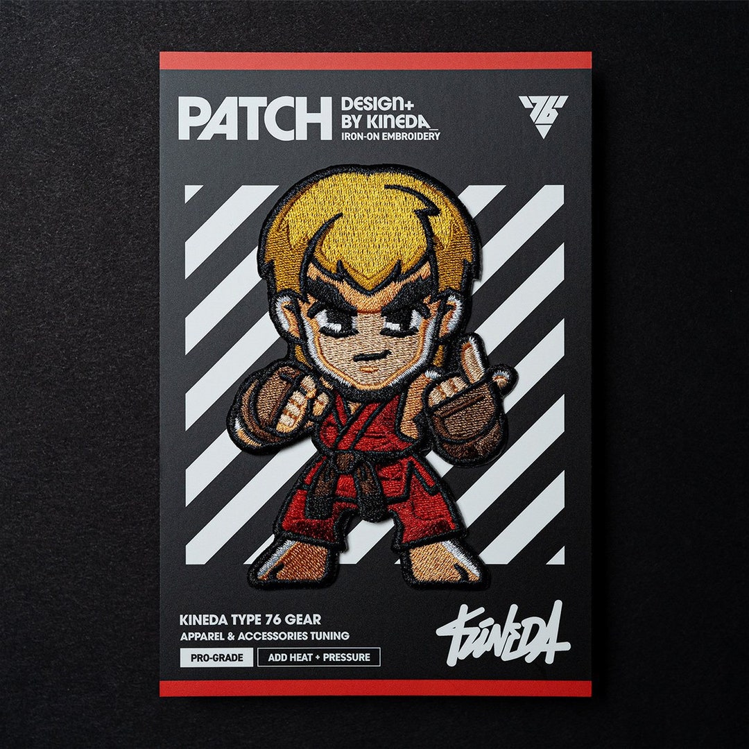 Street Fighter Patch Street Fighter Iron on - Ken Chibi Iron on Patch ...