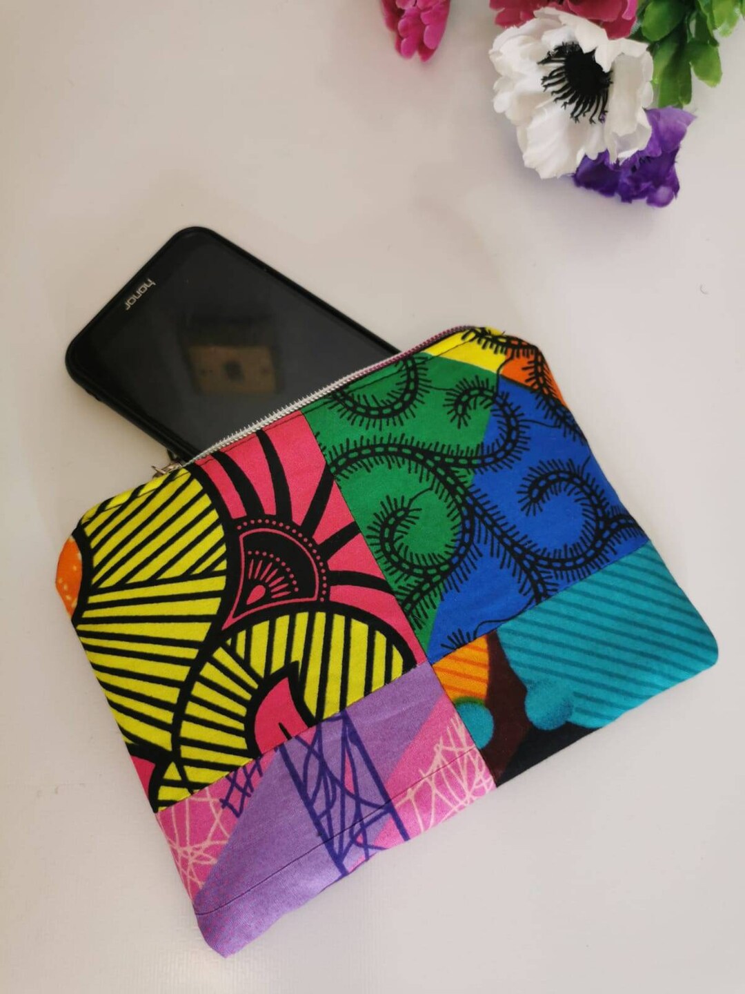 African Print Patched Purse - Etsy UK
