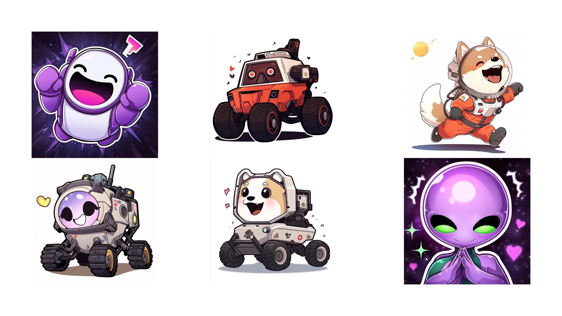 Cosmic Odyssey Emoticon Pack Space Adventure 32 Emotes - Etsy
