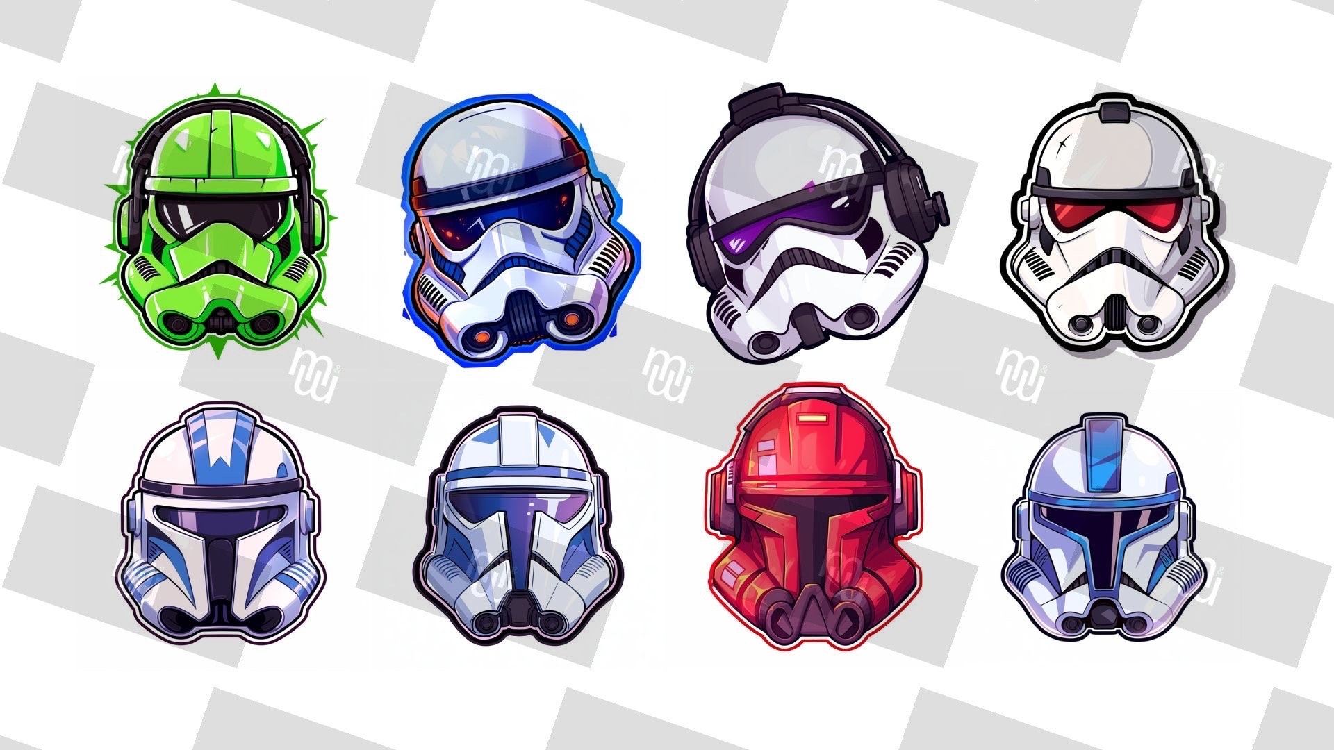 Clone Helmets Emote Pack for Twitch 20 Unique Emotes - Etsy