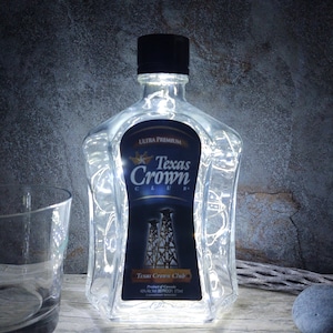 TEXAS Crown Club Whisky Lamp - Canadian Whisky Bottle LED Lamp - Etsy