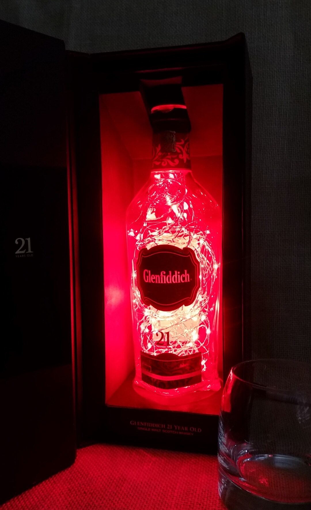 Glenfiddich 21 Whisky Bottle Lamp – LED Accent Light, With Remote - Etsy