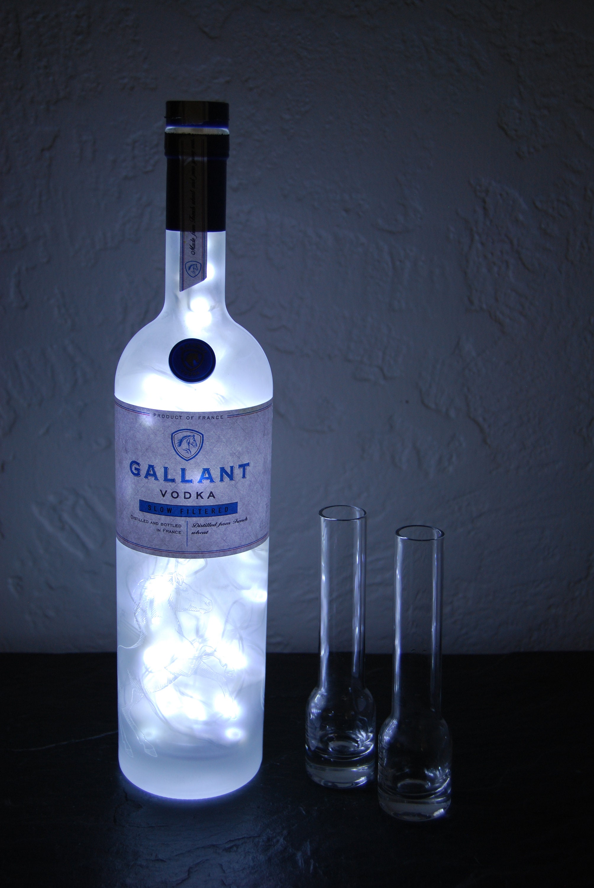 VODKA Bottle LED Light Choose Light Color Gallant Vodka LED Lamp France ...