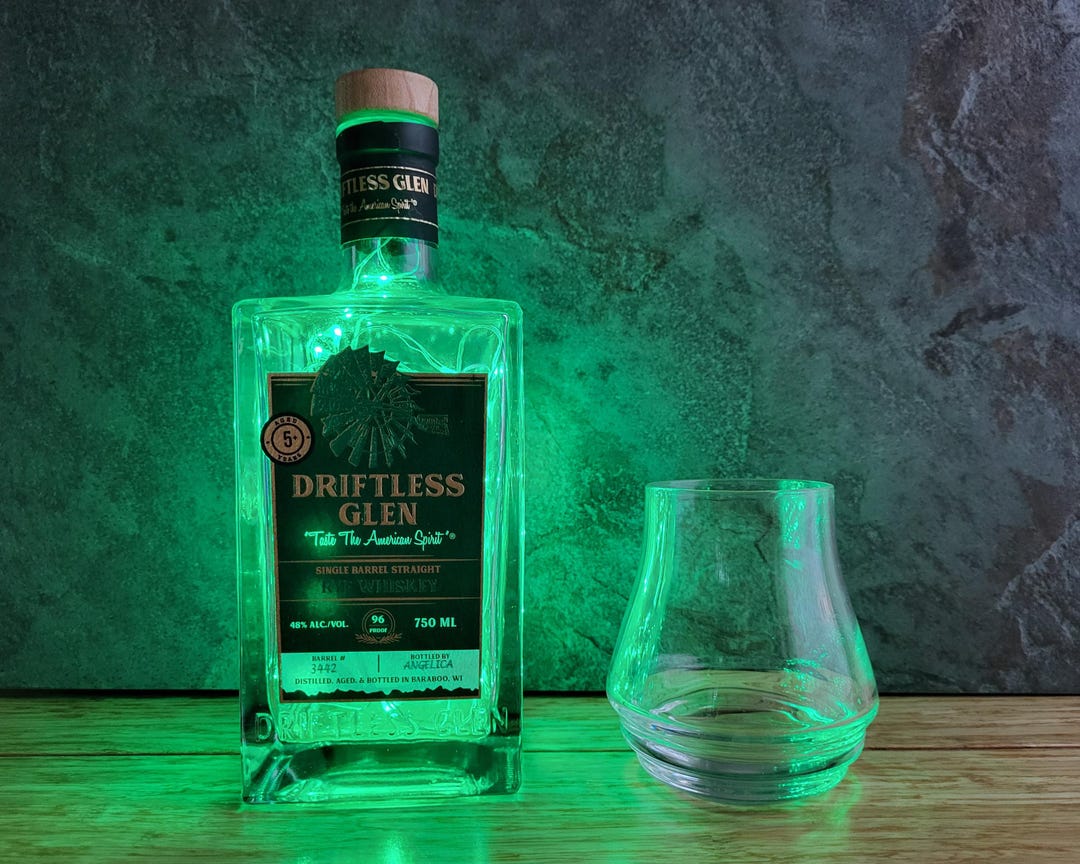 DRIFTLESS GLEN Rye Whiskey LED Lamp - Choose Light Color - Wisconsin ...