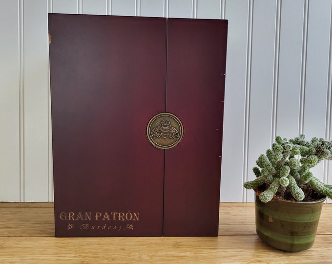 PATRON WOOD BOX Gran Patron Burdeos Tequila Display Box - Etsy