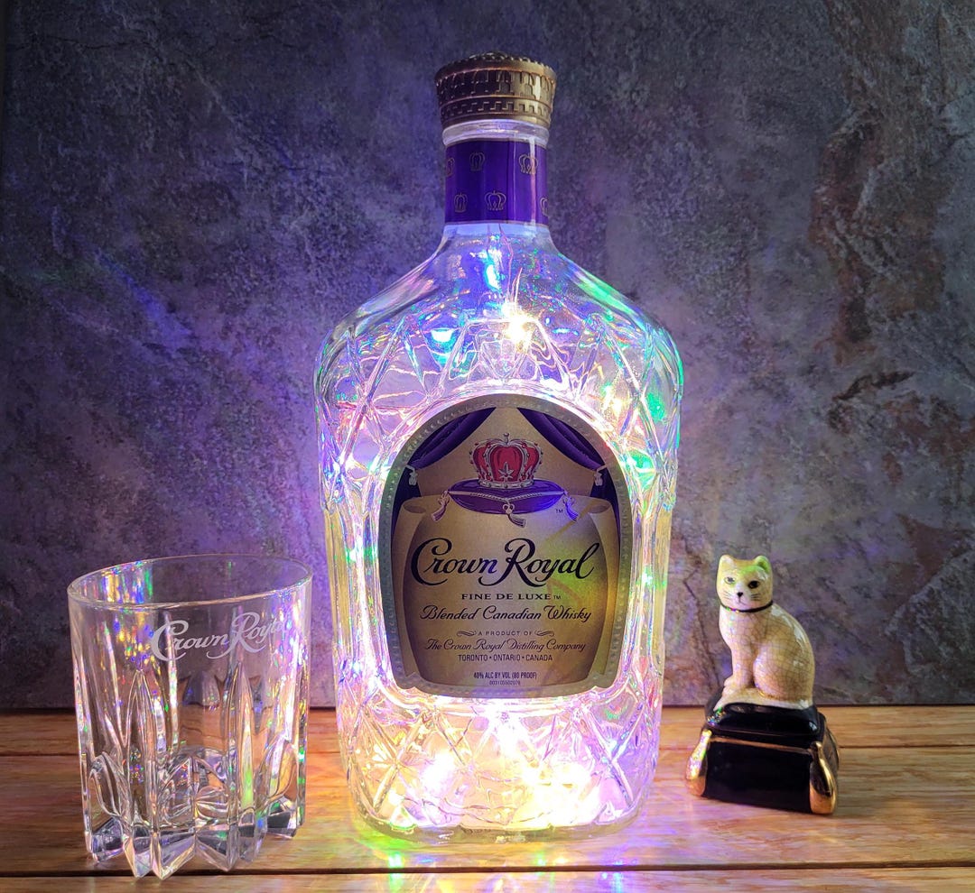 1.75 L CROWN ROYAL LED Lamp Choose Light Color Whisky Multicolor Lamp ...