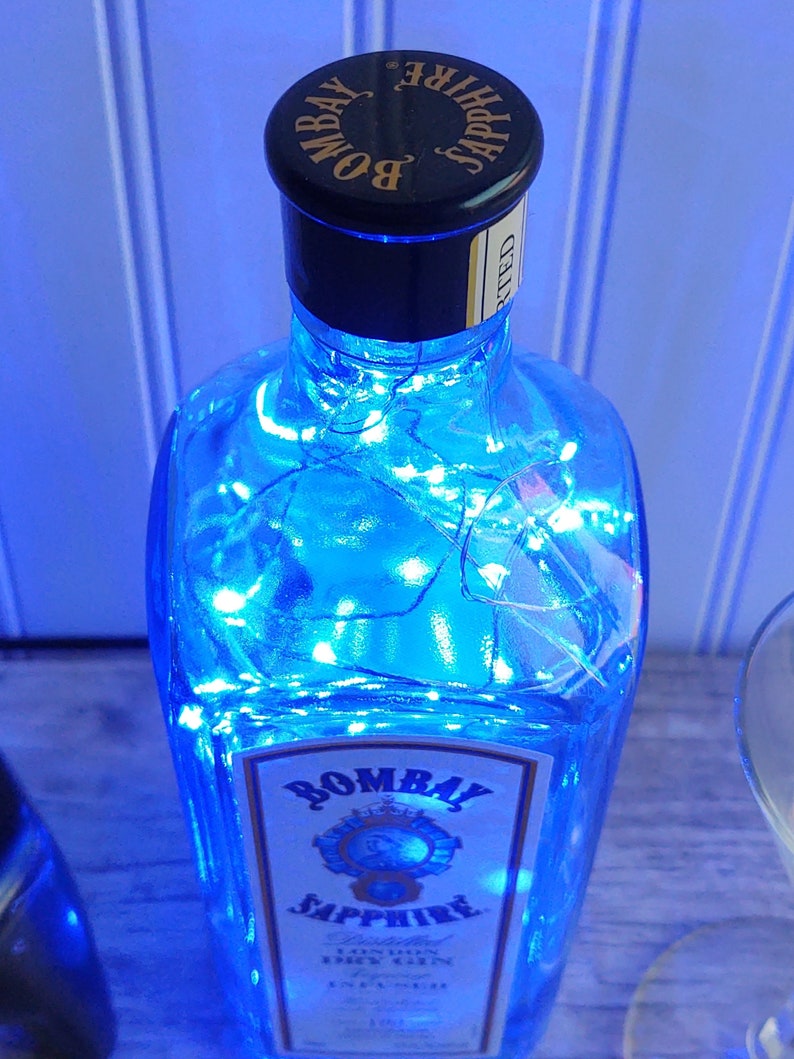 BOMBAY SAPPHIRE Gin LED Lamp Gin Bottle Light - Etsy