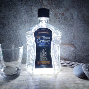 TEXAS Crown Club Whisky Lamp - Canadian Whisky Bottle LED Lamp - Etsy
