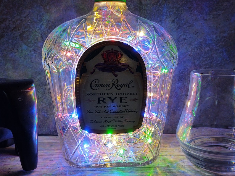 CROWN ROYAL LED Lamp - Choose Light Color - Rye Whisky Multicolor Lamp ...
