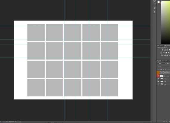 Box Photography 20 Box WHITE Grid Photoshop Digital Template | Etsy