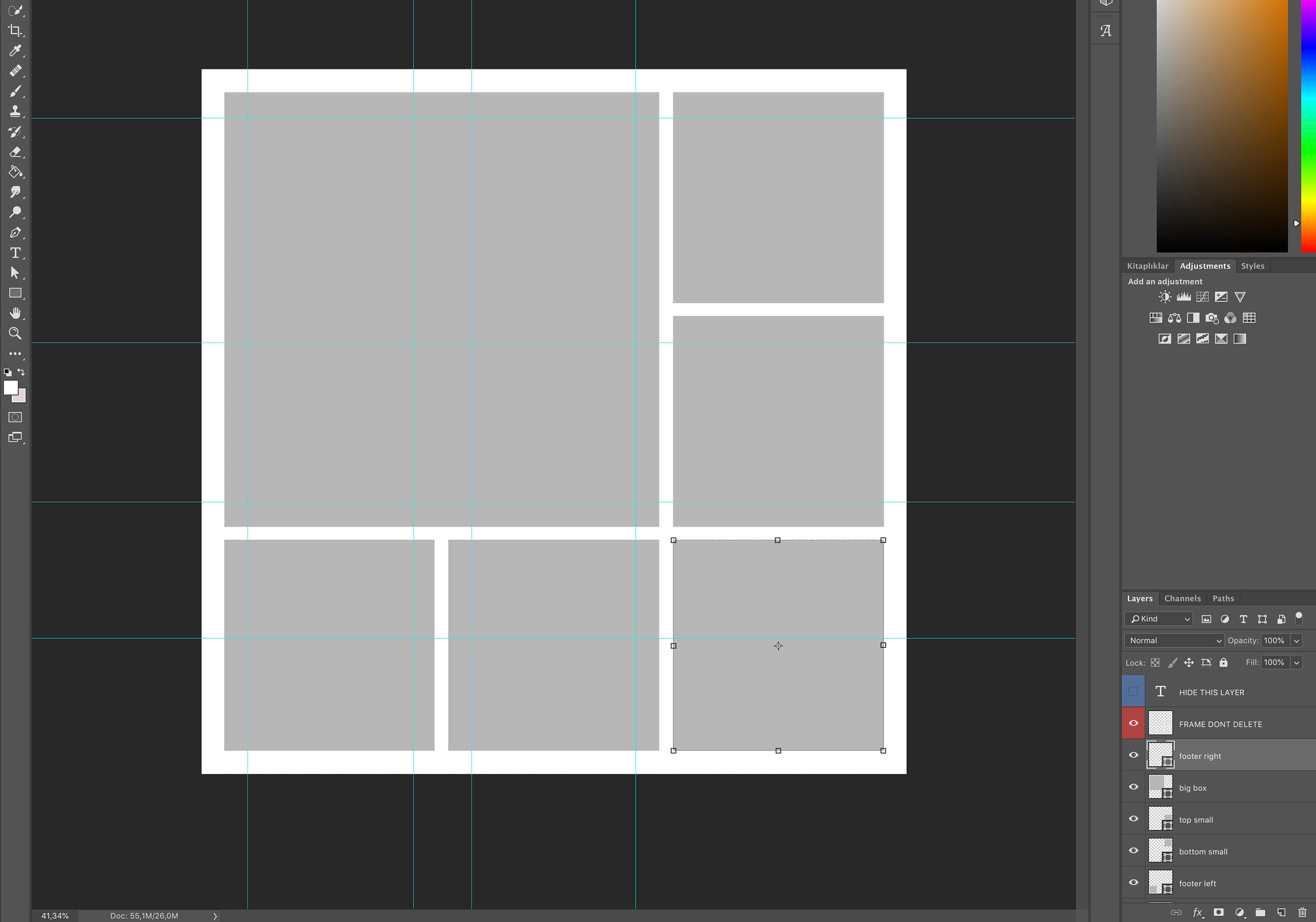 Box Photography 6 Box WHITE Grid Photoshop Digital Template, Happy Box ...