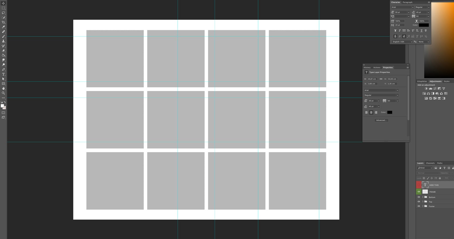 Box Photography 12 Box WHITE Grid Photoshop Digital Template, Happy Box ...