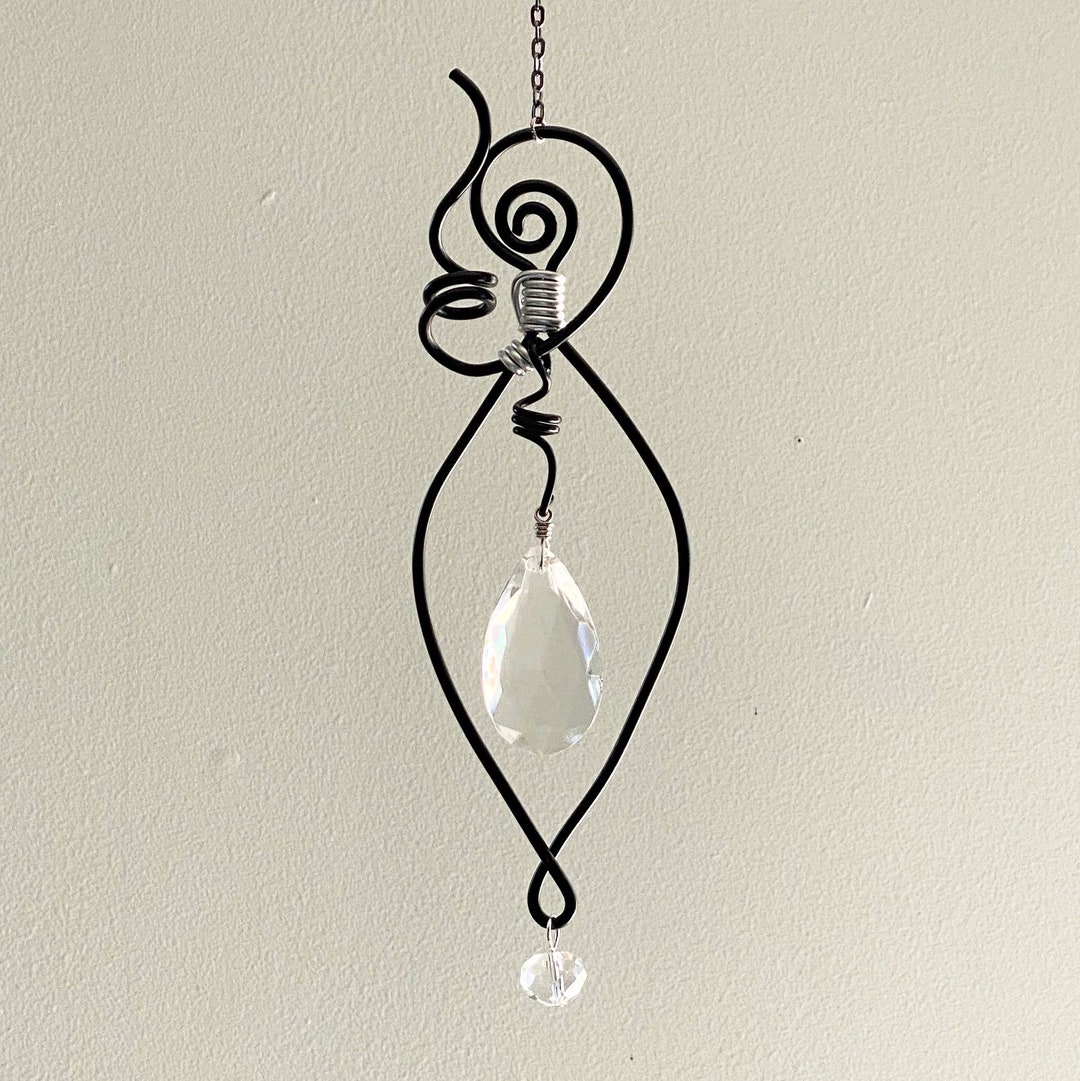 Upcycled Chandelier Crystal Suncatcher - Etsy