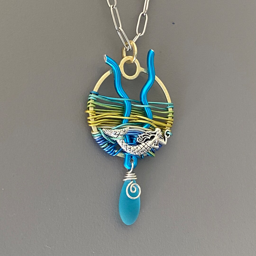 Mermaids Tear Necklacee, Mermaid Jewelry, Ocean Jewelry, Under the Sea ...