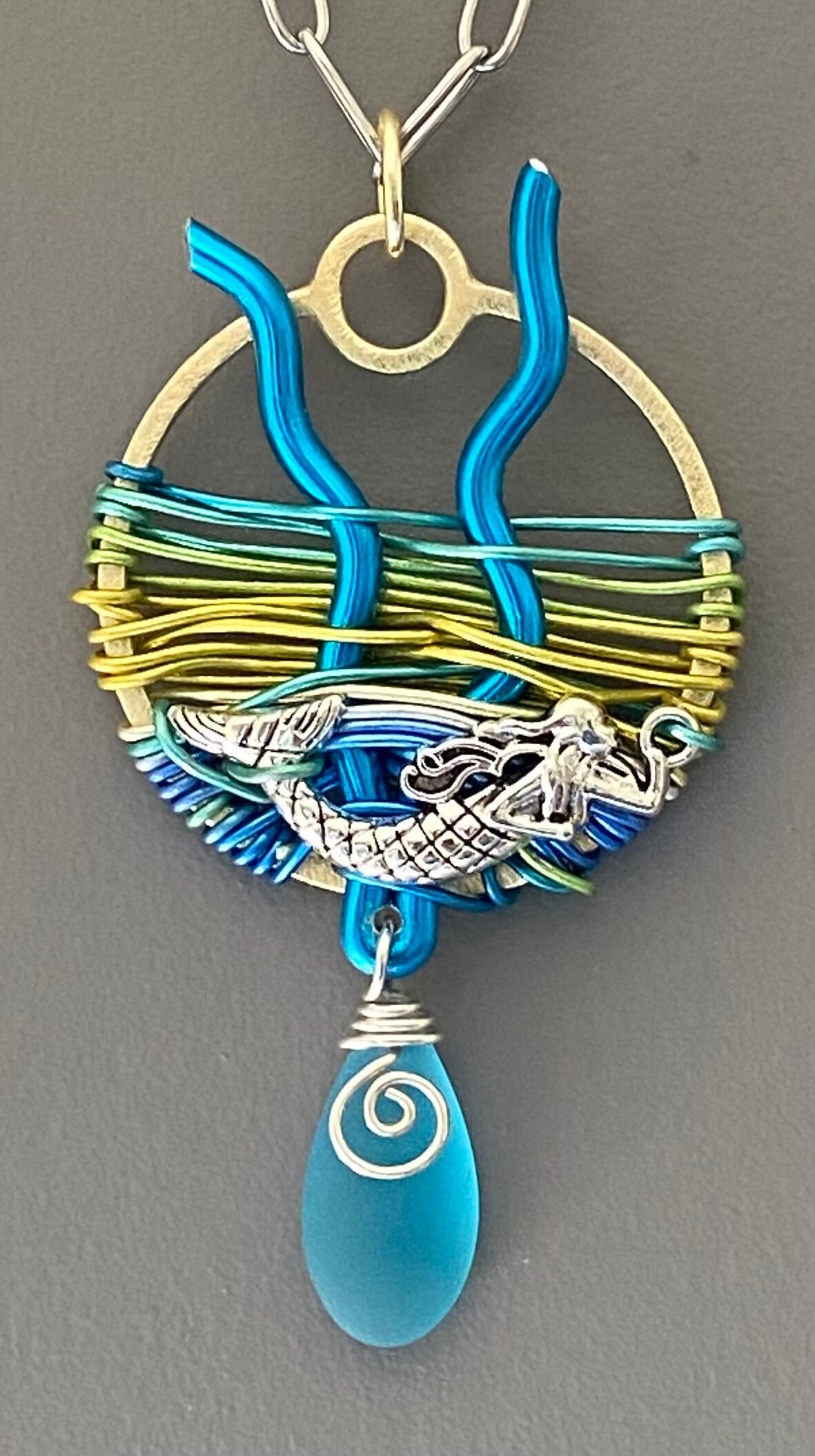 Mermaids Tear Necklacee, Mermaid Jewelry, Ocean Jewelry, Under the Sea ...