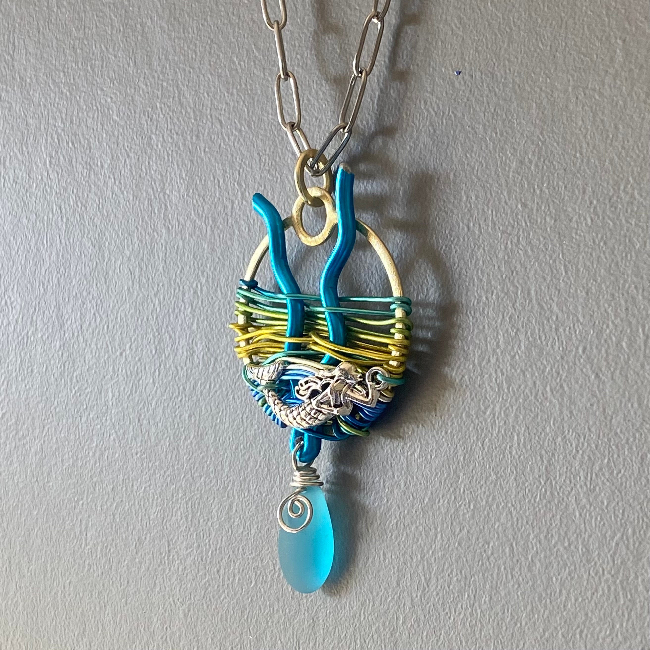 Mermaids Tear Necklacee, Mermaid Jewelry, Ocean Jewelry, Under the Sea ...