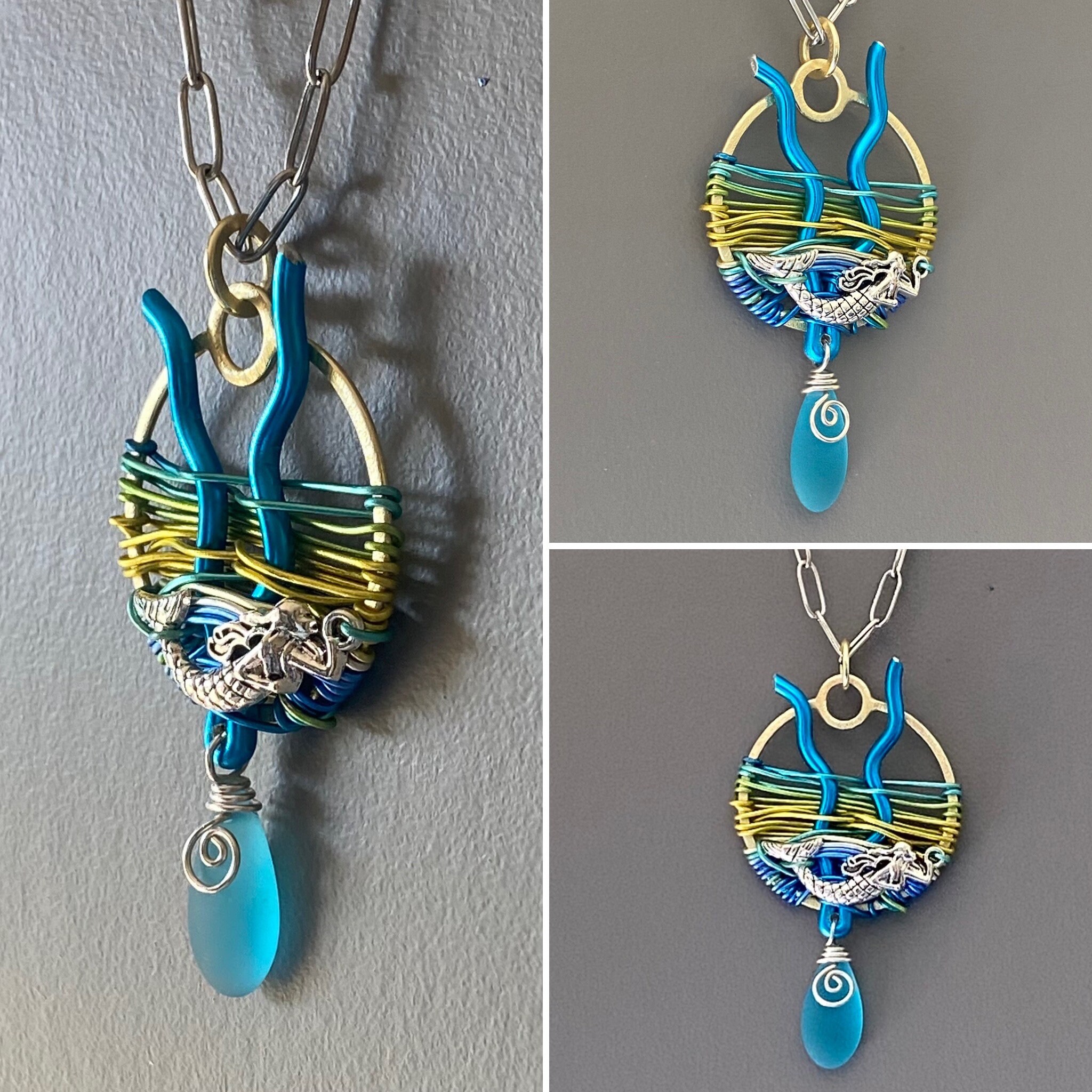Mermaids Tear Necklacee, Mermaid Jewelry, Ocean Jewelry, Under the Sea ...