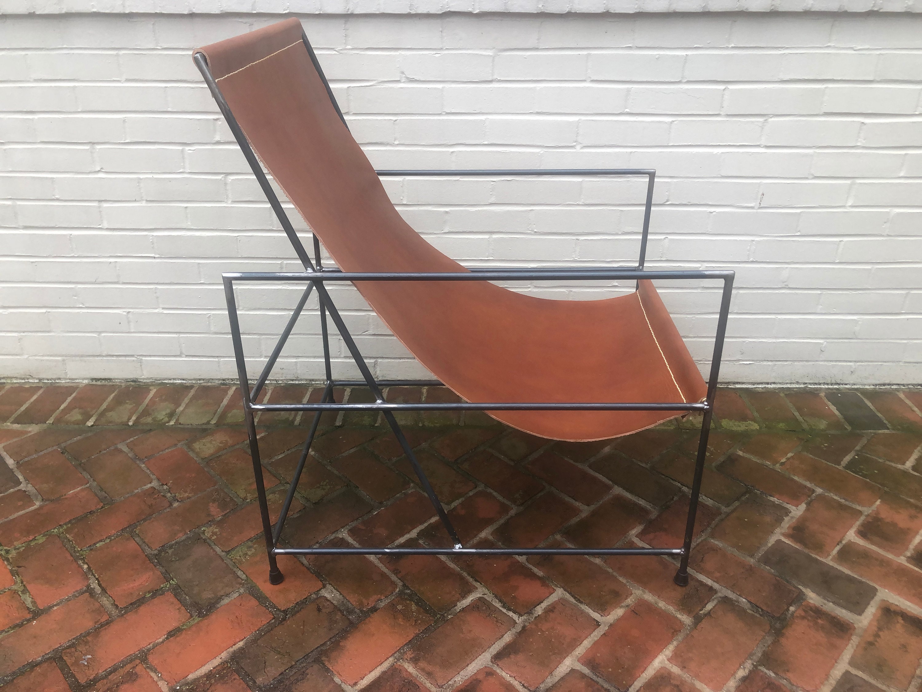 Leather Sling Chair - Etsy