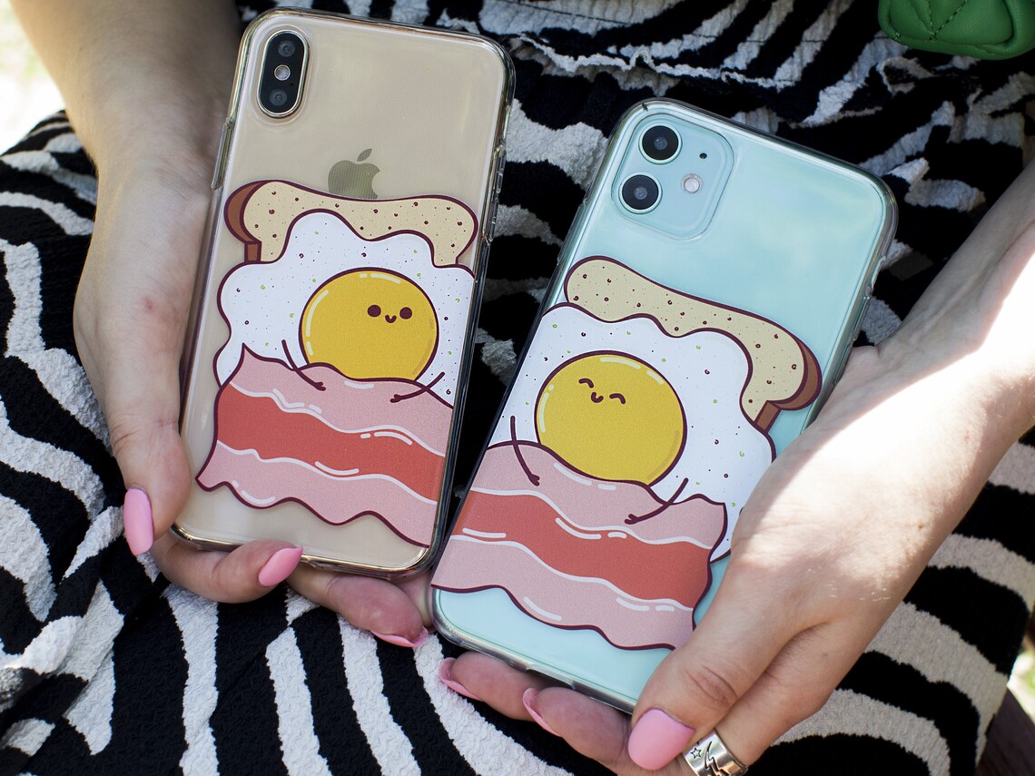 Lovely eggs cute iphone 11 case Kawaii Matching cases iphone X | Etsy