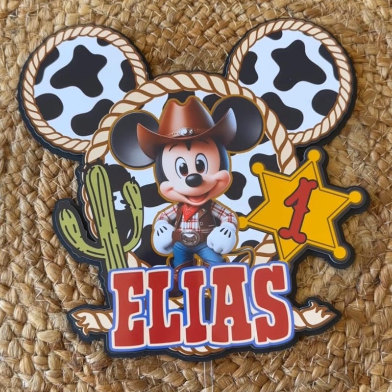 Mickey Cowboy - Etsy