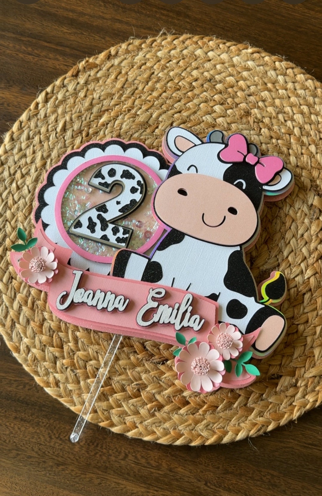 Vaca Lola Cake Topper, Vaca Lola, Cake Topper Shaker, Cake Topper ...
