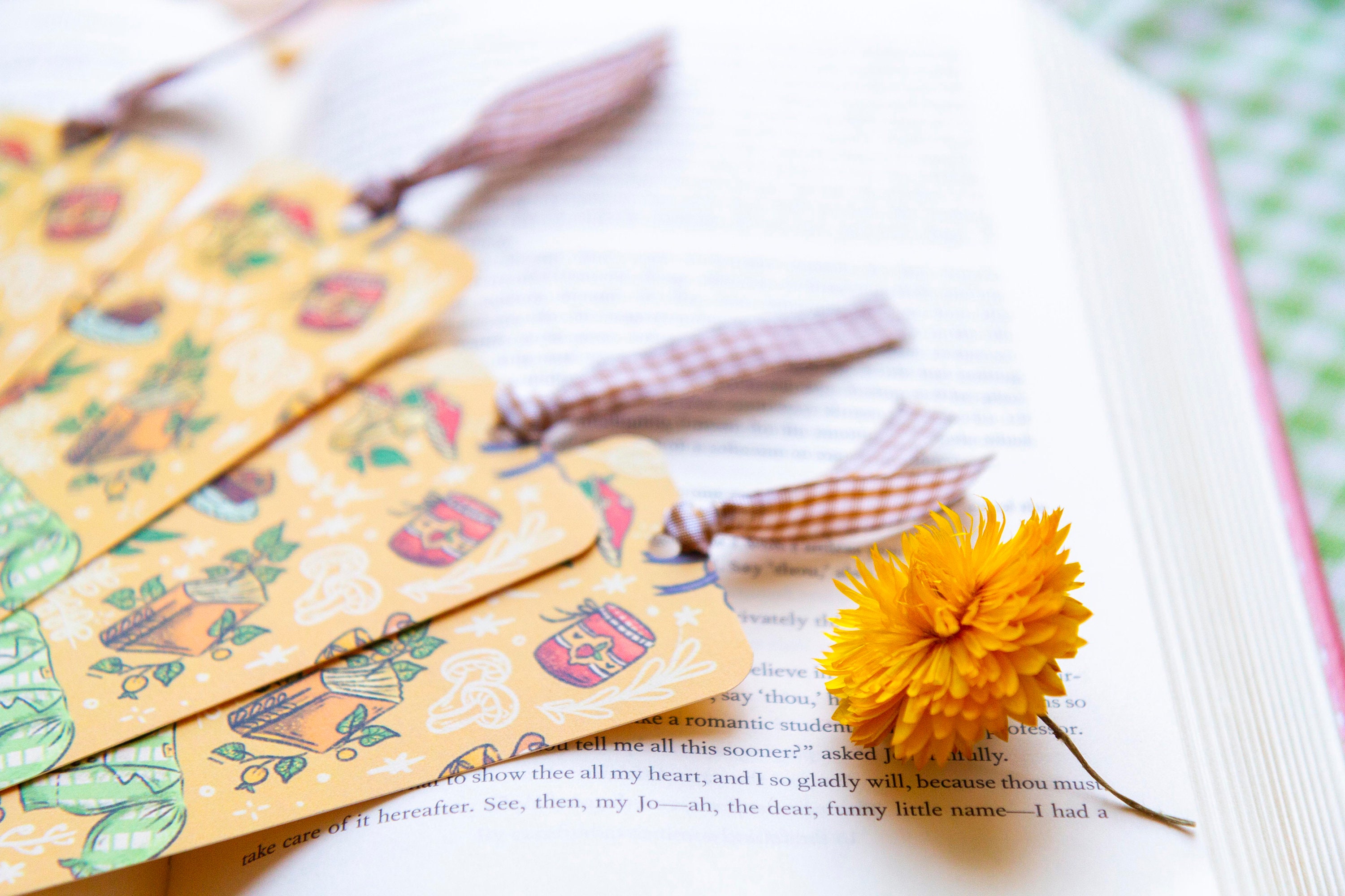 Cottage Core Bookmark With Ribbon Aesthetic Ribbon Bookmark - Etsy ...