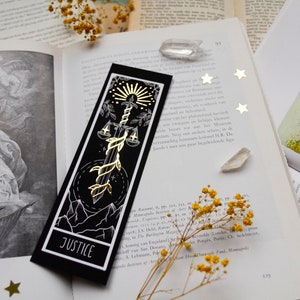 Tarot Justice and the Hermit GOLD FOIL Bookmark, Justice Bookmark ...