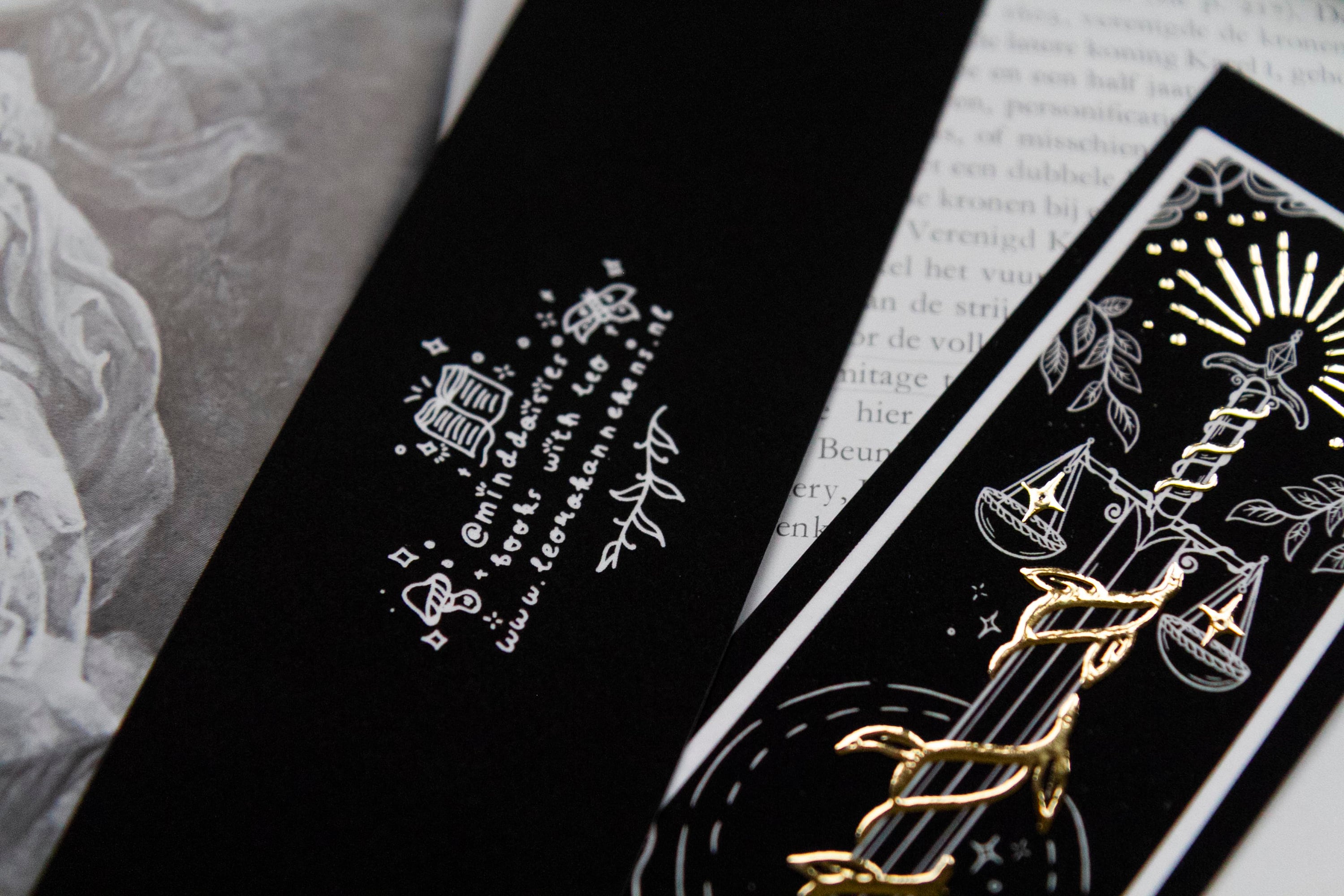 Tarot Justice and the Hermit GOLD FOIL Bookmark Justice - Etsy