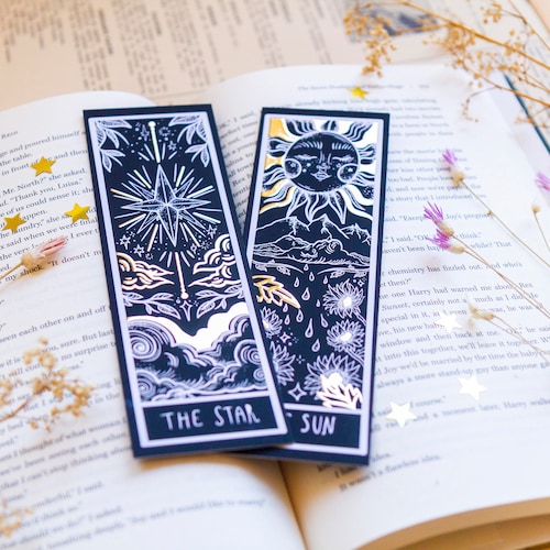 Tarot Justice and the Hermit GOLD FOIL Bookmark Justice - Etsy