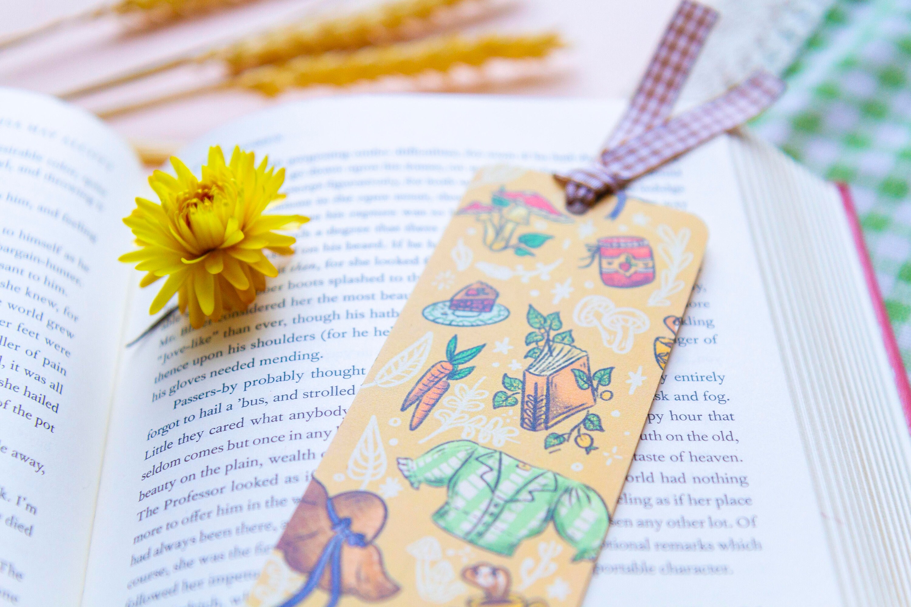 Cottage Core Bookmark With Ribbon Aesthetic Ribbon Bookmark - Etsy ...