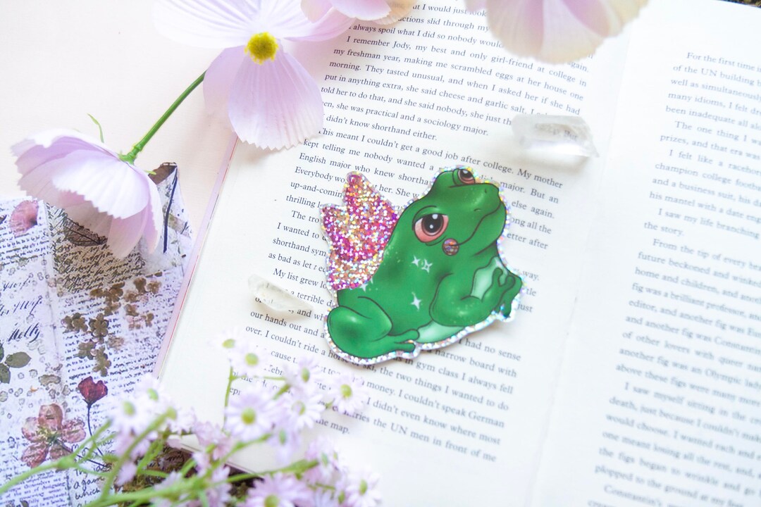 Gus the Fairy Frog Glitter Sticker, Glitter Sticker, Frog Sticker ...