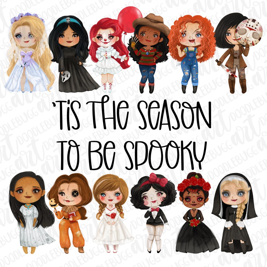 Tis the Season to Be Spooky Princess Inspired Transparent PNG - Etsy