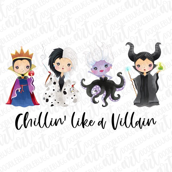 Chillin Like a Villian Svg - Etsy
