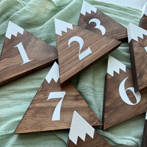 Mountain Table Numbers: Rustic Wedding Decor - Etsy